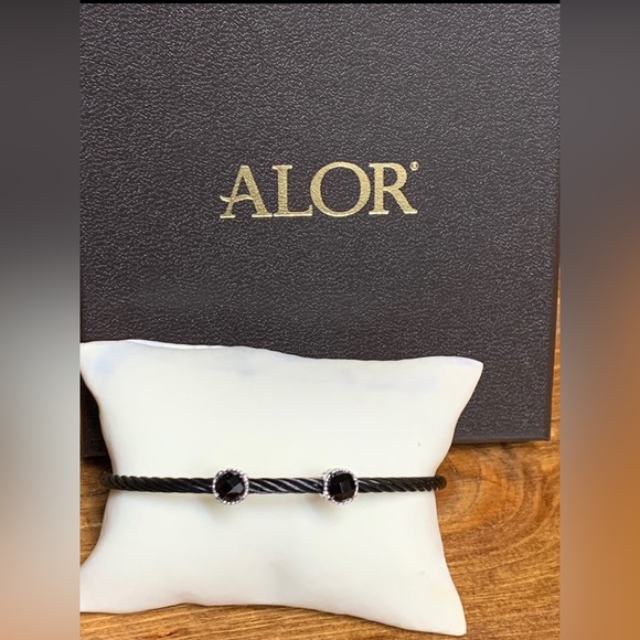 Alor | Jewelry | Alor Stainless Steel Black Onyx Cable Bracelet | Poshmark